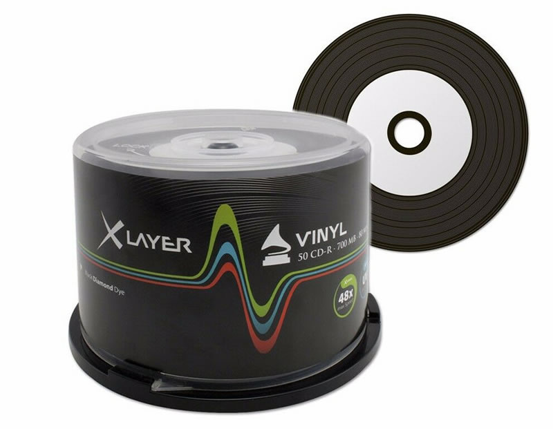 CD-Rohlinge Vinyl Carbon Xlayer - bedruckbar/inkjet printable weiss ...